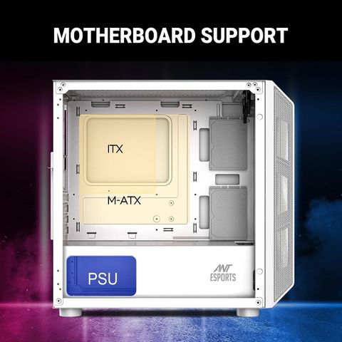 Ant Esports 200 Air| Support M-ATX, ITX | Pre-Installed 2 x 200 mm ARGB ...