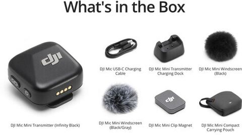 dji Mic Mini Clip-On Transmitter with Built-In Microphone (2.4 GHz ...