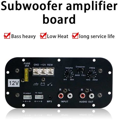 WORFOX 12V With 150W RMS Car Subwoofer Amplifier Board For 8"/10"/12 ...