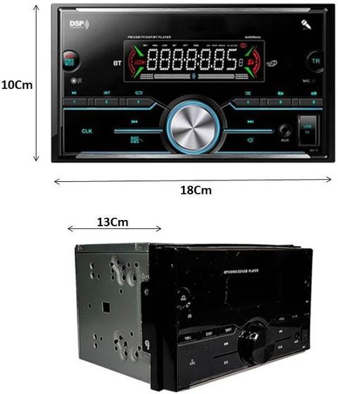 AYW Double Din Universal Car Stereo MP3 Player with BT,FM,USB,AUX with ...