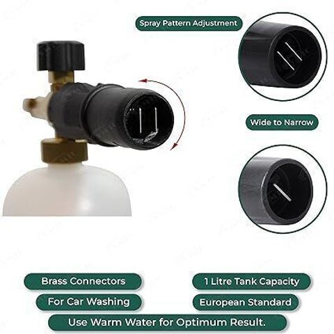 Chetson Heavy Duty Professional Foam Cannon Lance 1 ltr with 1/4 Brass ...