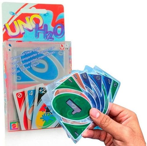 CrazyBuy UNO H2O Cards Waterproof Plastic Cards for Kids & Adults - 110 ...