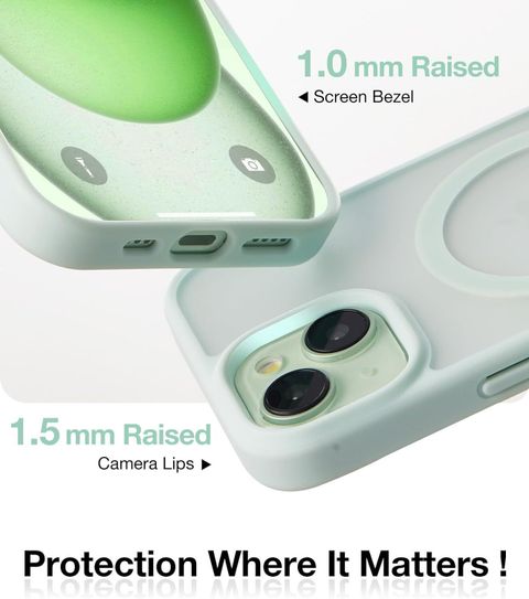 Torras Back Cover for TORRAS MagSafe iPhone 15 Case: 12FT MIL-Grade ...