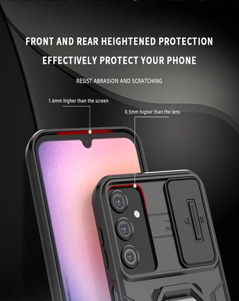 Lustree Back Cover for Samsung Galaxy A35 Rotating Holder Anti-Fall ...