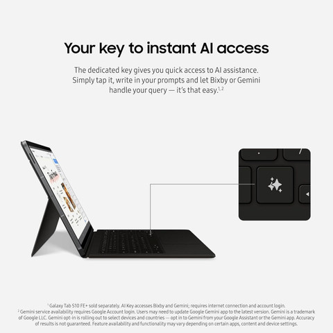 Samsung Keyboard Case for Galaxy Tab S10 FE+/5G Book Cover Keyboard ...