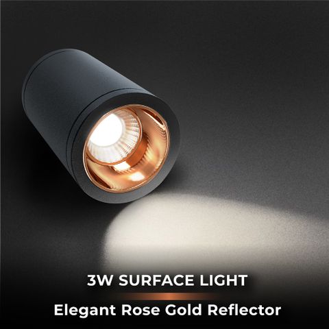 Nortek 3W Cylindrical Cob Surface Spot Light | 2 Years Warranty | Cool ...