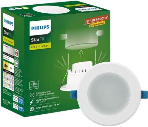 PHILIPS Starfit 10 watt Concealed JB LED downlighter ( Cool Day, Pack ...