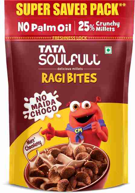Tata Soulfull Ragi Bites No Maida Choco, 7 Grains, Rich in Calcium ...