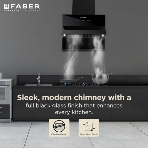 FABER HOOD ENERGY BLDC FL SC HC BK IN 60 Auto Clean Wall Mounted Black ...