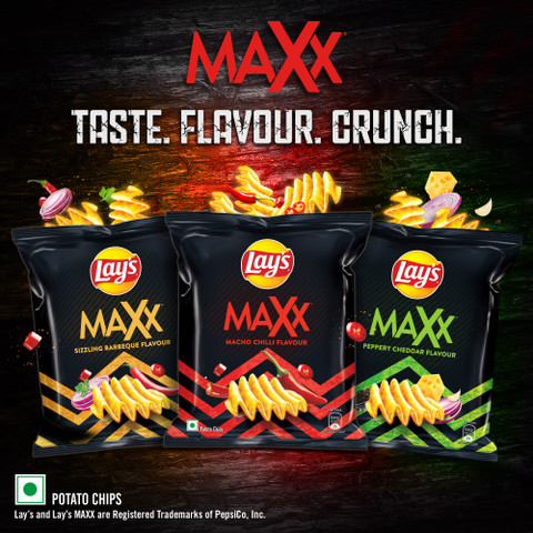Lay's Maxx Potato Chips , Macho Chilli, Crunch Crispy Chips & Snacks ...