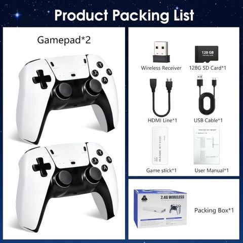 4K Wireless Game Stick Console 20000+ Games Dual Controller HDMI 25th ...