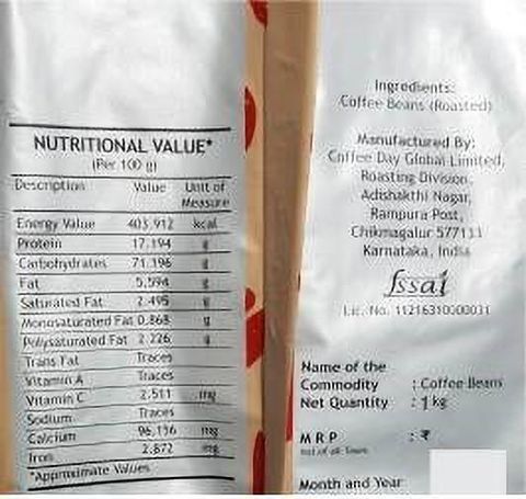 coffee day beverages Coffee Day Roasted Coffee Beans, 1kg Coffee Beans ...