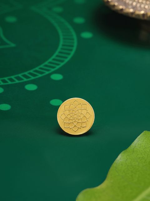 Mia by Tanishq Mia 24 Karat Lotus 24 (9999) K 1 g Gold Coin Price in ...