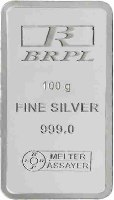 Bangalore Refinery Brpl 100 Gram Silver Bar S 999 100 g Silver Bar ...
