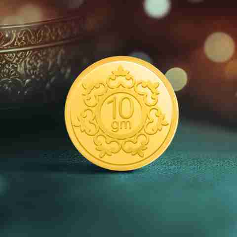Candere by Kalyan Jewellers Solid 24 (999) K 10 g Yellow Gold Coin ...