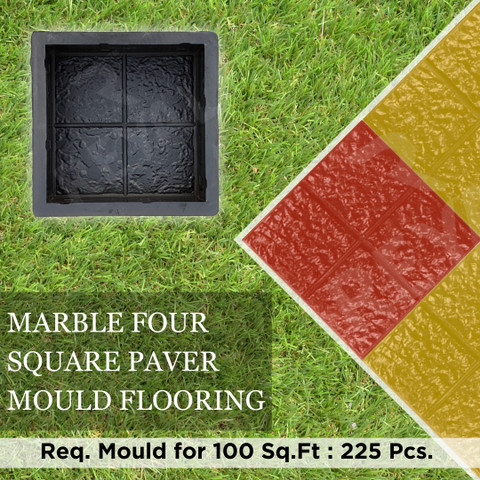 Reyal Black 8" X 8" FOUR SQUARE Paver Block (60mm) (Pack of 5) Column ...