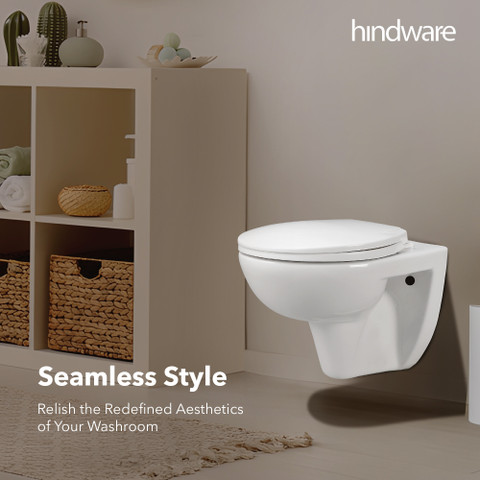 Hindware Mario EWC with Soft Close Cover 2008260SW Western Commode ...