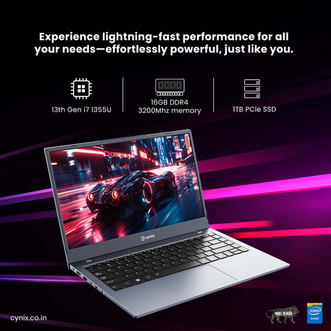 CYNIX GenBook Pro 14 Intel Core i7 13th Gen 1355U - (16 GB/1 TB SSD ...