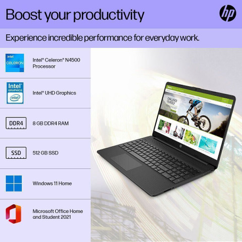 HP Intel Celeron Dual Core N4500 - (8 GB/512 GB SSD/Windows 11 Home ...