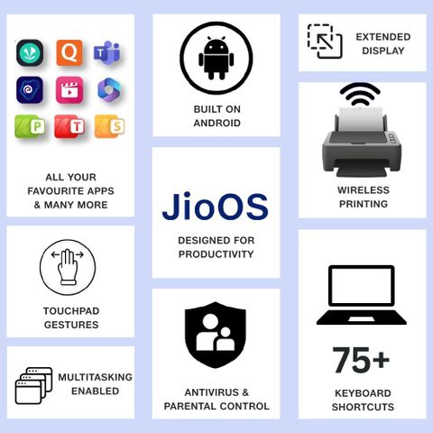 JioBook 11 (JioOS) with Lifetime Office, MediaTek MT8788
