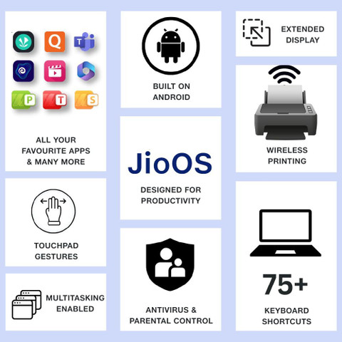 JioBook 11 (JioOS) with Lifetime Office, MediaTek MT8788