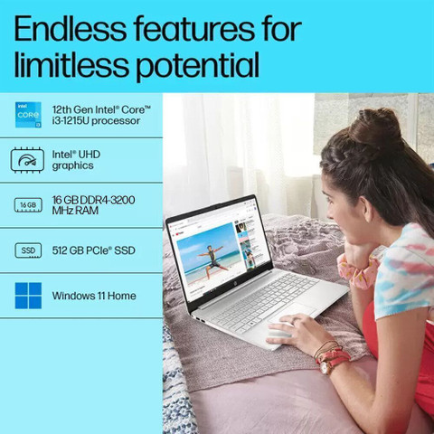 HP 15s Intel Core i3 12th Gen 1215U - (8 GB/512 GB SSD/Windows 11 Home ...