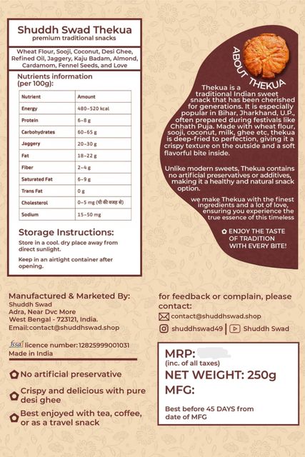 Shuddh Swad Jaggery Thekua 3 Combo – Authentic Bihari Sweet Snack ...