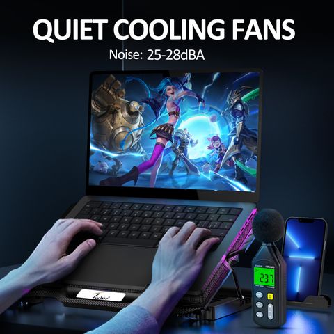 Techie TCP -VM 5 Fan Ergonomic Cooling Pad with Adjustable Height ...