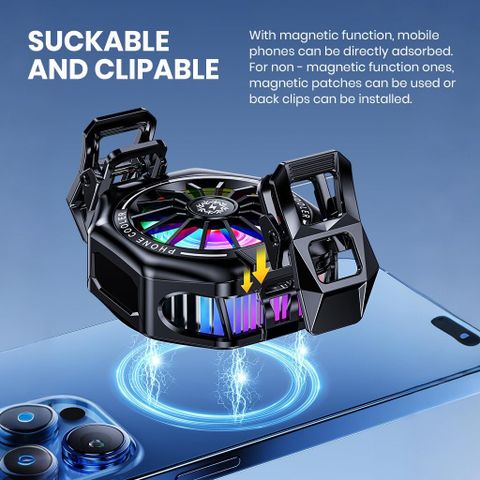 ELEPHANTBOAT Phone Cooler for Gaming 15W 1 Fan Cooling Pad ...