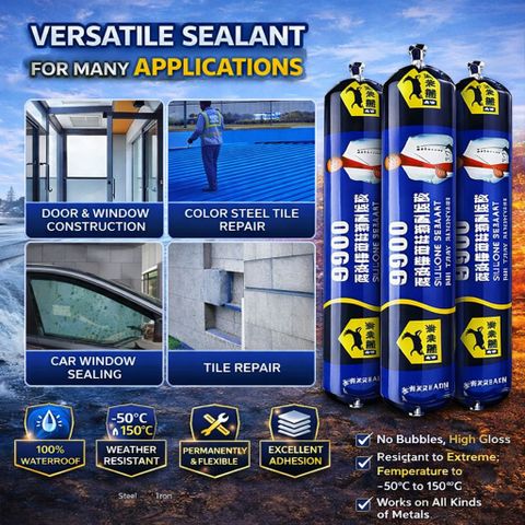 Mokleva 9900 Waterproof Fast-Drying Weather Resistant Silicone Sealant ...