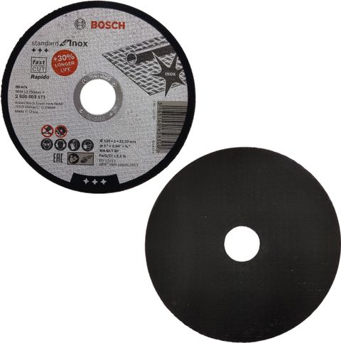 BOSCH AG5 Metal 5-inch Cut Off Wheel Set (White, Pack of 10) Metal ...