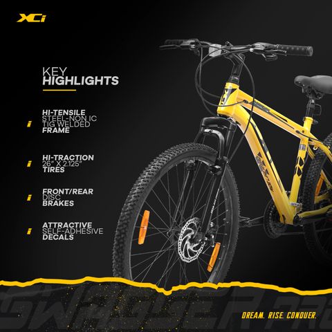 XCi Swagger Pro Shimano Geared for Men TUF SHOX Suspension 26 T (inch ...