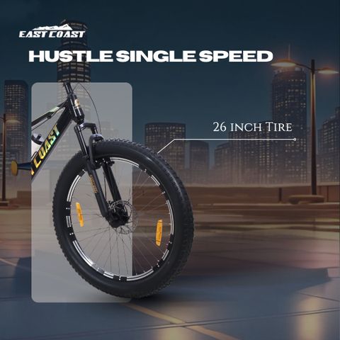 EAST COAST Hustle Gold 26T cycle II Double Disc II Fat Tyres II Double ...