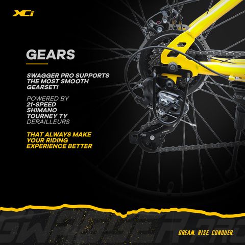 XCi Swagger Pro Shimano Geared for Men TUF SHOX Suspension 26 T (inch ...
