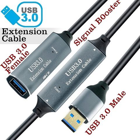 techut Micro USB Cable 2 A 5 m 5M USB 3.0 Active Extension Cable with ...