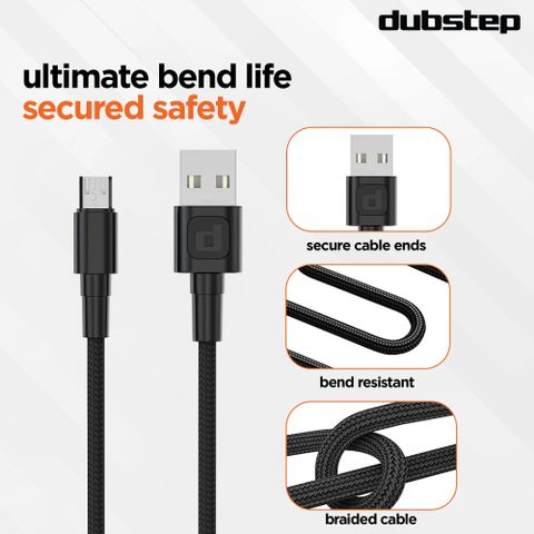 Dubstep Micro USB Cable 3.1 A 1 m Blaze Ultra 18W Micro USB 3.1 A Fast ...