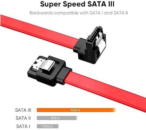 Etzin SAS Cable 0.5 m SATA Cable III 6Gbps Straight HDD SDD Data Cable ...
