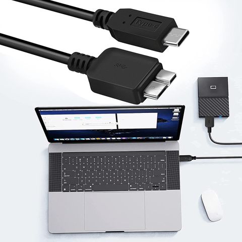 ULTRABYTES USB Type C Cable 0.5 m Short Micro B to USB C Hard Drive ...