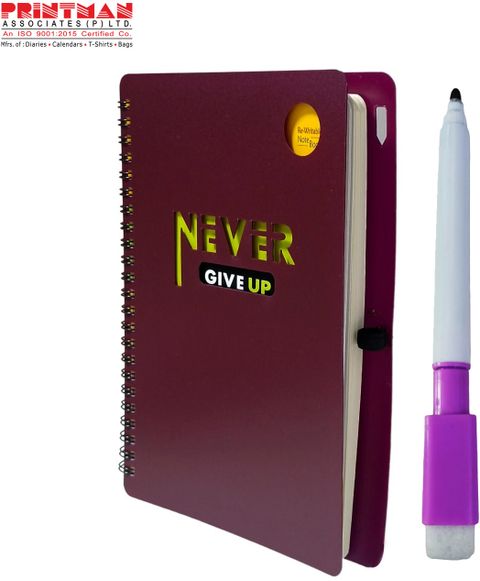 PRINTMAN Re-writable/Reusable Notebook With Erasable Pen(Size - 6 * 8 ...