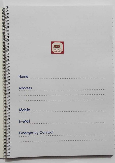 First Click A4 SPIRAL NOTEBOOK 6-in-1 Multi Subject NOTE BOOK A4 ...