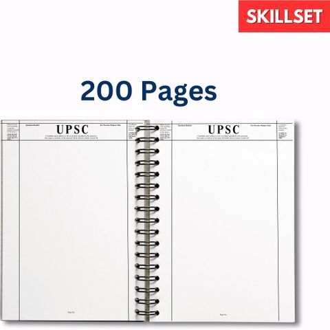SKILLSET UPSC Answer Writing Sheet A4 Notebook Plain 200 Pages Price in ...