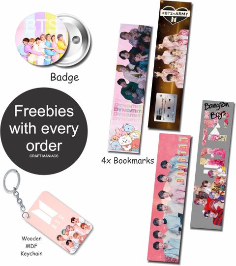 craft maniacs NEWEST 2023 BTS DIARY + 3 FREEBIE COLLECTION A5 Notebook ...