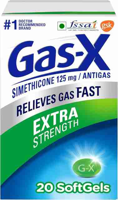 Gas-X Extra Strength Gas Relief Softgels with Simethicone 125 mg 20 ...