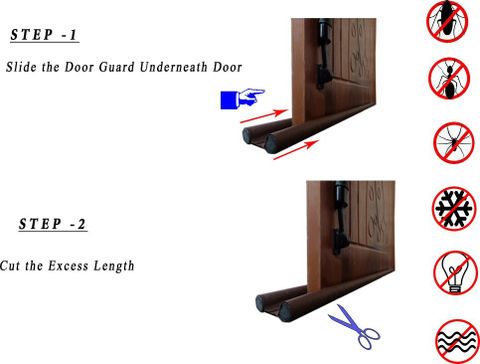 RIMOAL (Pack of 2) Door Seal Guard Gap Filler for Door Bottom Seal ...