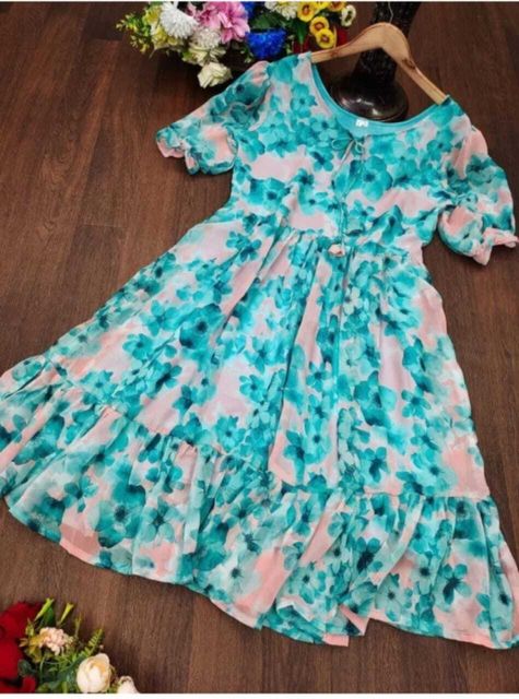 Inndig Blossom Women A-line Multicolor Midi/Calf Length Dress - Buy ...