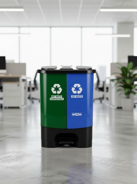 NAYASA 2 In 1 Dustbin Small | 19 Liter | Pedal Dustbin | Wet & Dry ...