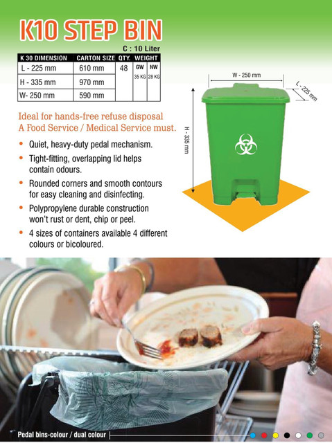 LISAMED Bio-Medical Waste Dustbin 10 Litres Plastic Dustbin Price in ...