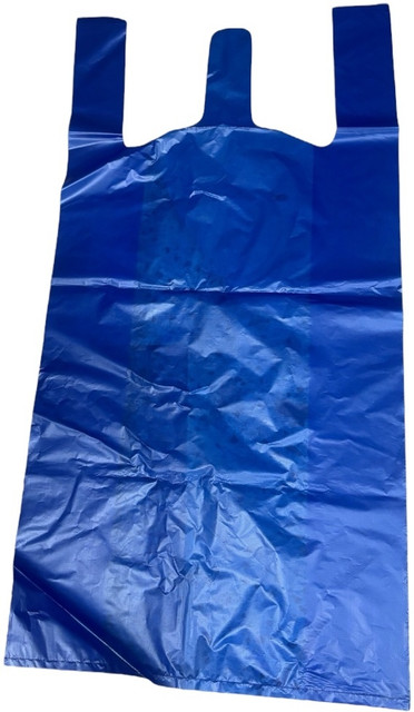 blue plastic bag