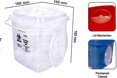 KITHANIA Bio medical sharp container puncture proof 5 ltr white(CE ...
