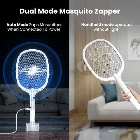 Dizaa 2 in 1 UV Light Mosquito Racket Bat , Rechargeable, Electric ...